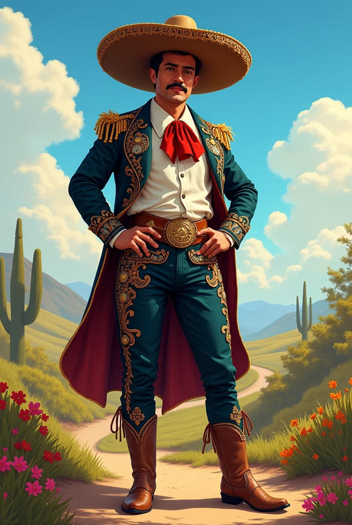 Create a full body charro without a mustache - SeaArt AI