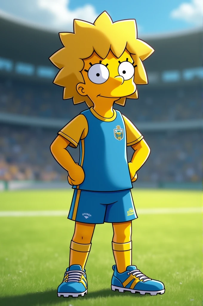 Liza Simpson in a footballer outfit - SeaArt AI