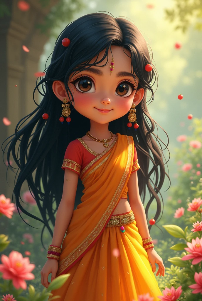 A cute Indian anime girl - SeaArt AI