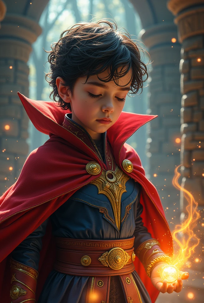 Chinese boy , dressed like dr. strange, with magnetic powers coming ...