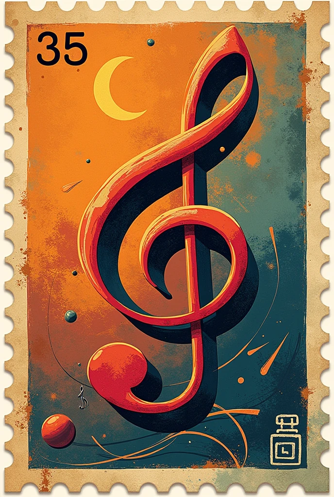 A musical note stamp - SeaArt AI