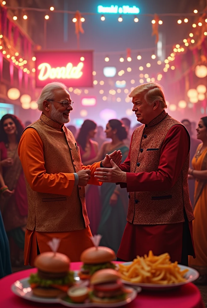 Create an image of Donald Trump and Prime Minister Narendra Modi ...
