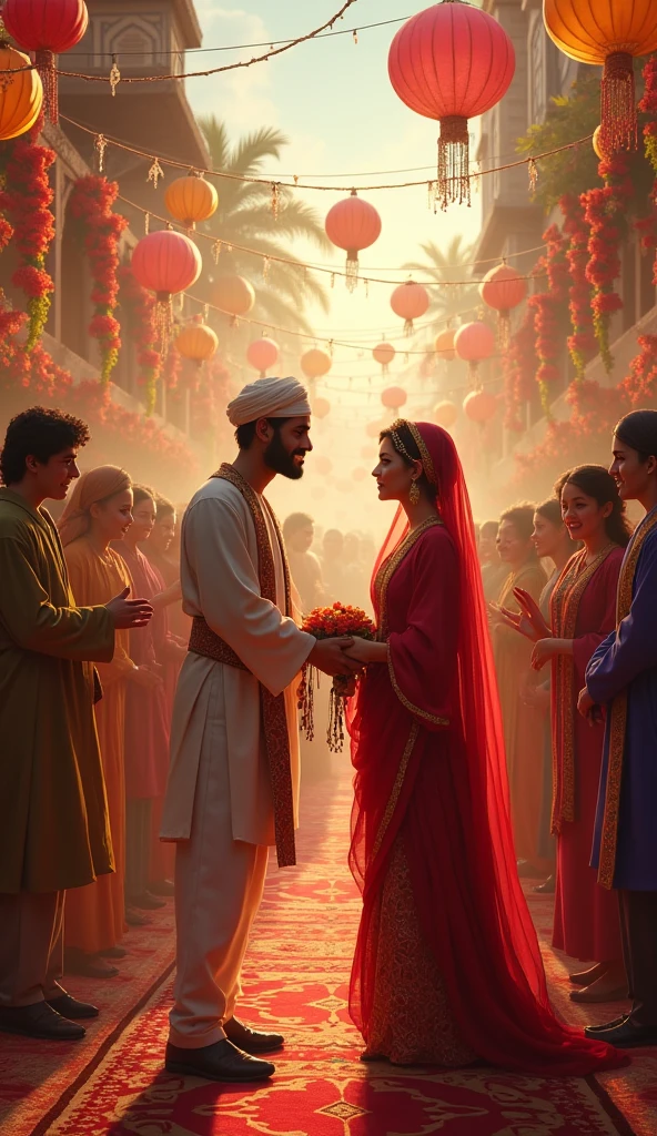 One day, there is a wedding ceremony in the village where Hamza and ...