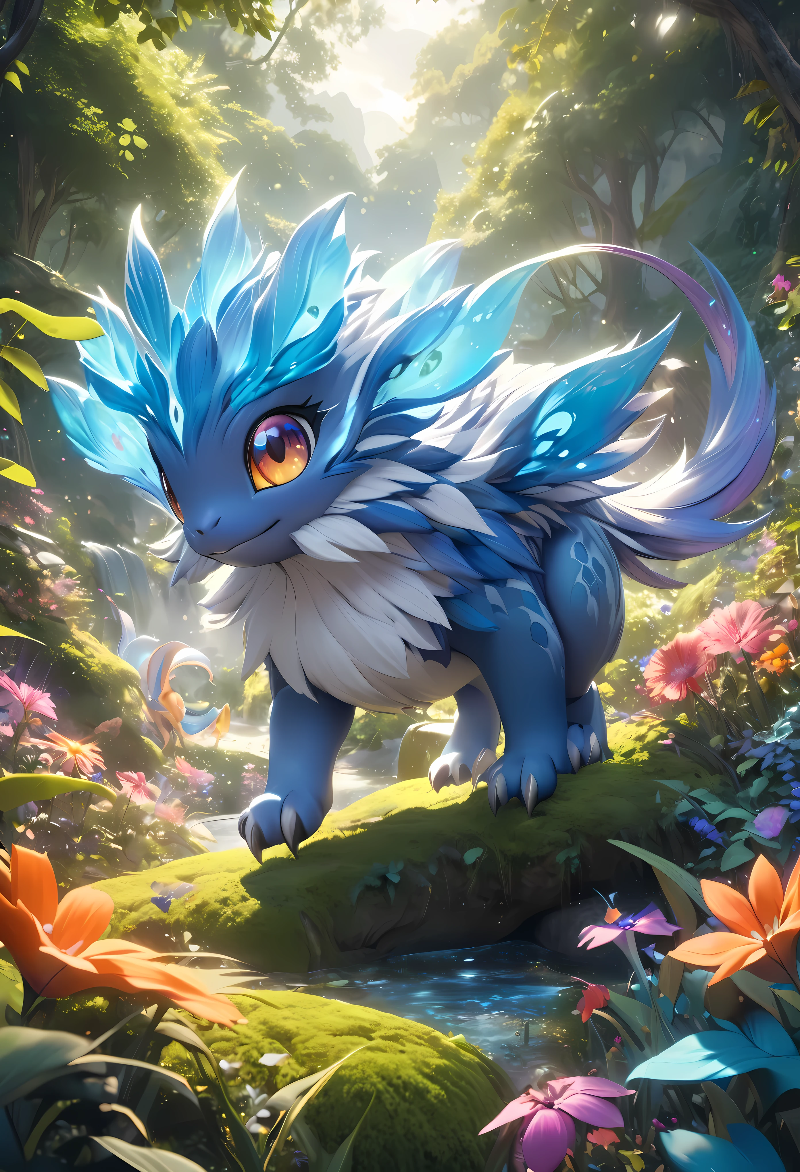 A magical pokemon creature, highly detailed, cinematic lighting - SeaArt AI