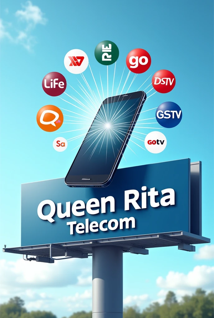 Create a logo for a telecommunications business that sells data for all ...