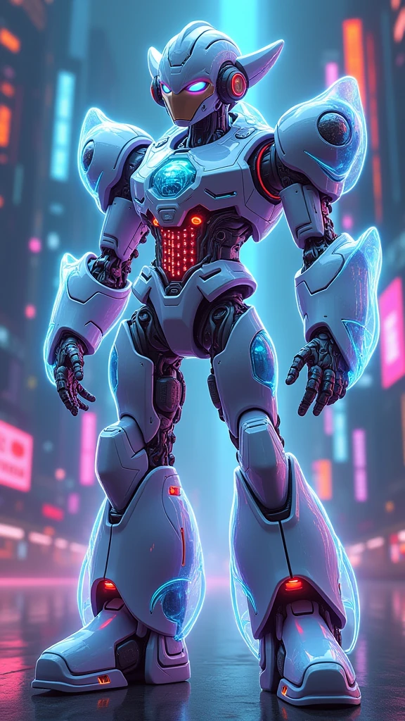 Mega Man Battle Network A mechanical Cyborg superhero Plastic white ...