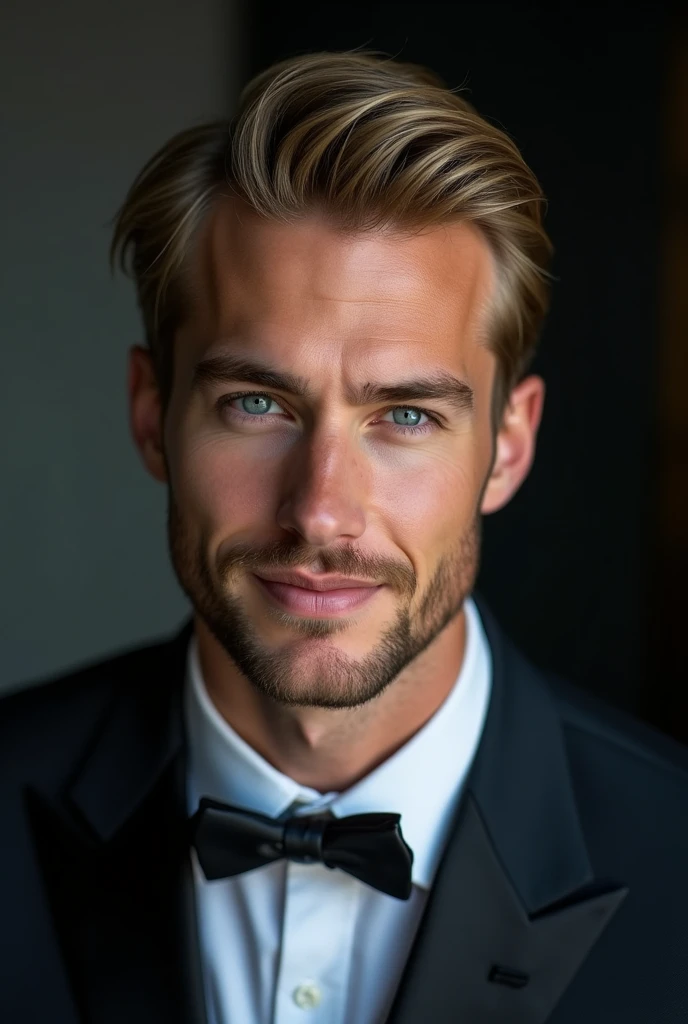 A handsome blond man with smooth white skin, blue eyes, and a beautiful ...