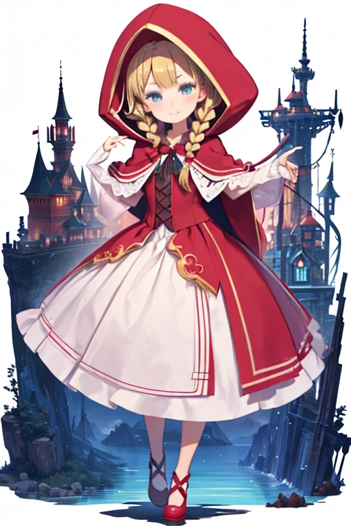 (Highest quality,4K,High resolution), pretty girl、Little Red Riding ...