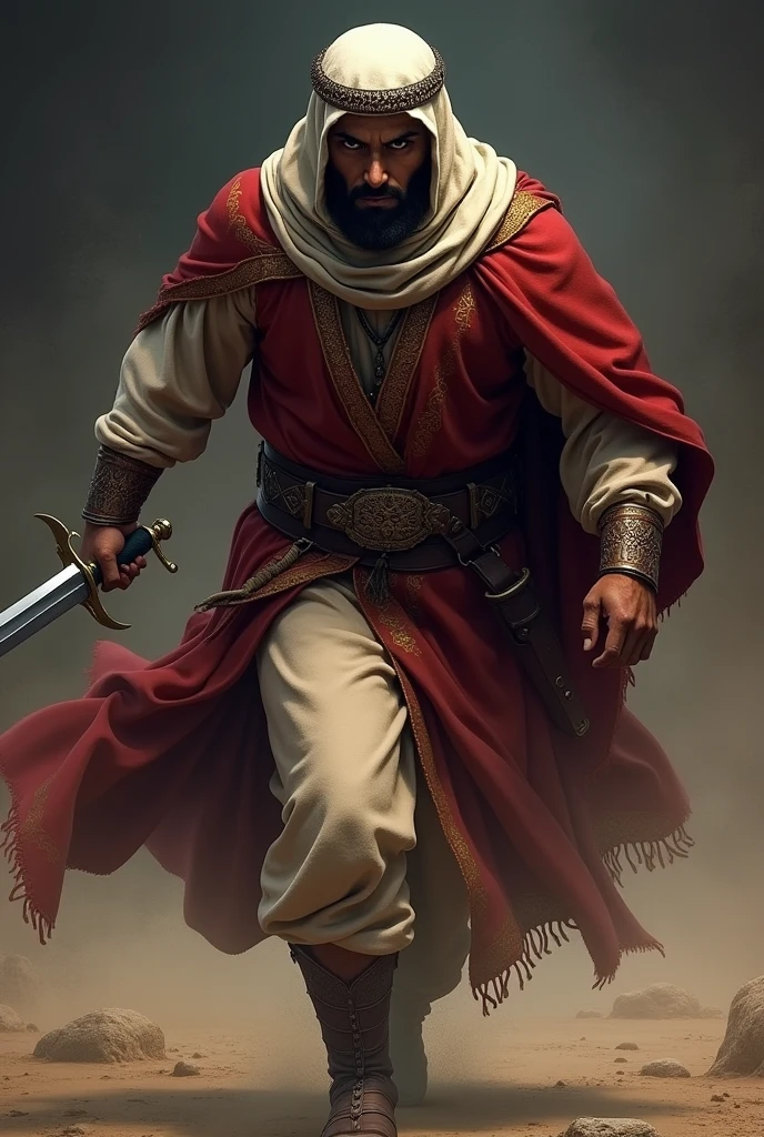 The story of Umar bin Khattab with an angry and stern face, walking ...