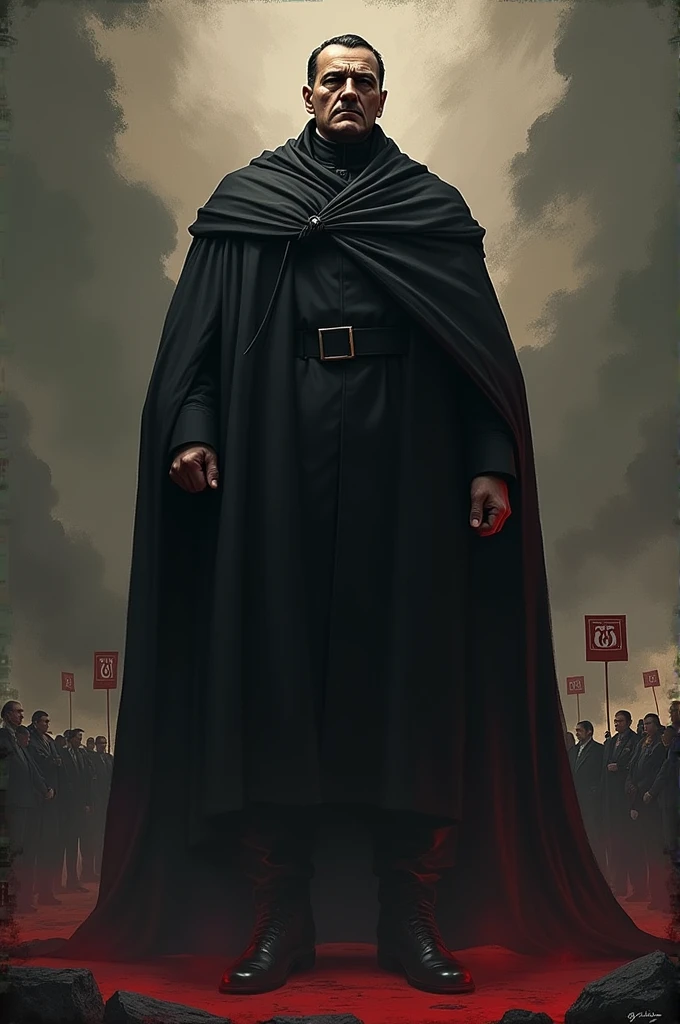 Make a drawing that represents the totalitarian regimes ??????? italy ...