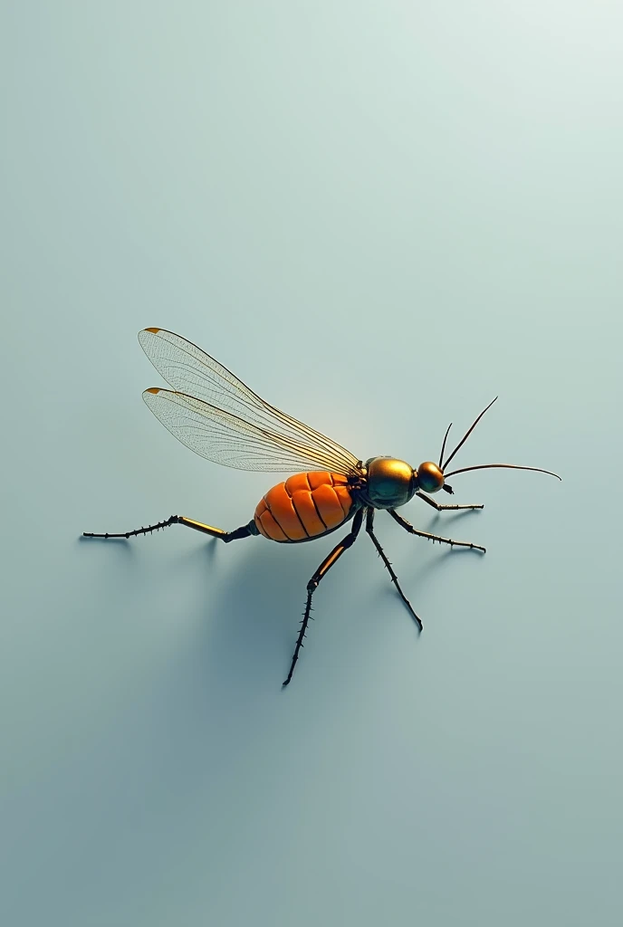 A horizontally animated insect with a simple background - SeaArt AI