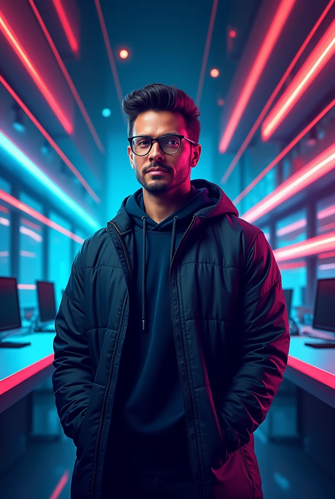 Créer une affiche pour J. le Guru dans le domaine de l IT et moderne ...