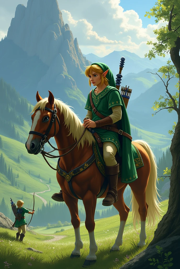 Link in Hyrule field with Epona and Legolas from Lord of the Rings ...