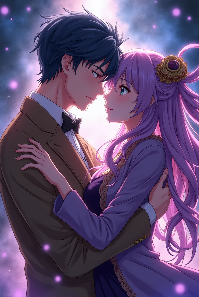 Create me an image of Doctor Who and Featherine from Umineko no ...