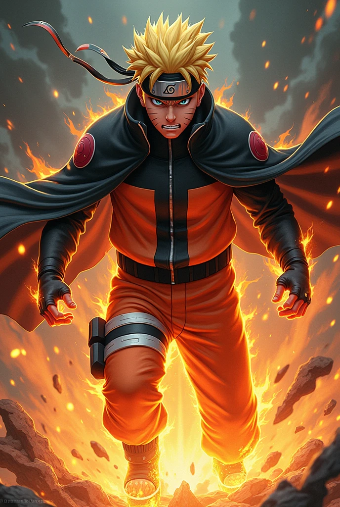Naruto to activate sage mode on his body and explode the cloth drop ...
