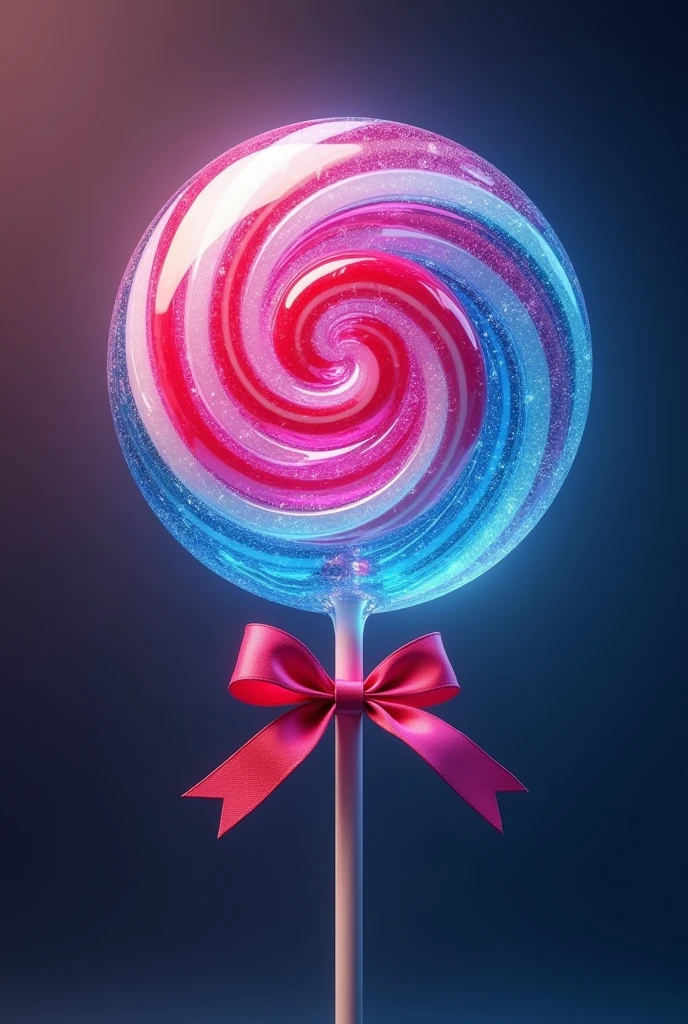 A colorful super lollipop，Start from the middle and rotate in circles ...
