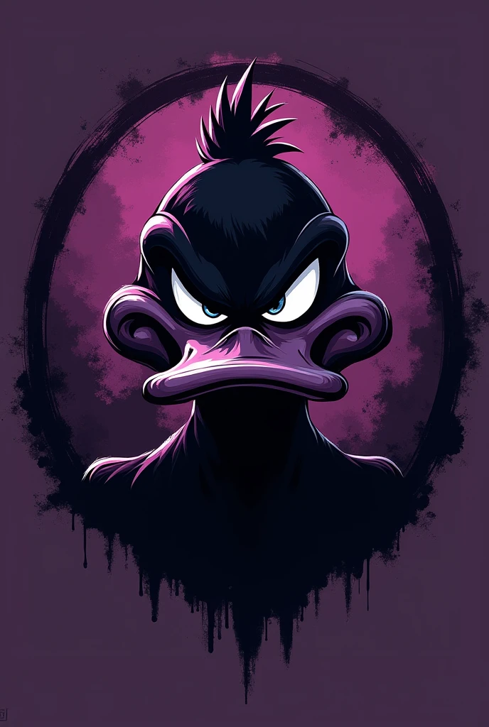 Round logo of intimidating soccer team predominant purple and black of ...