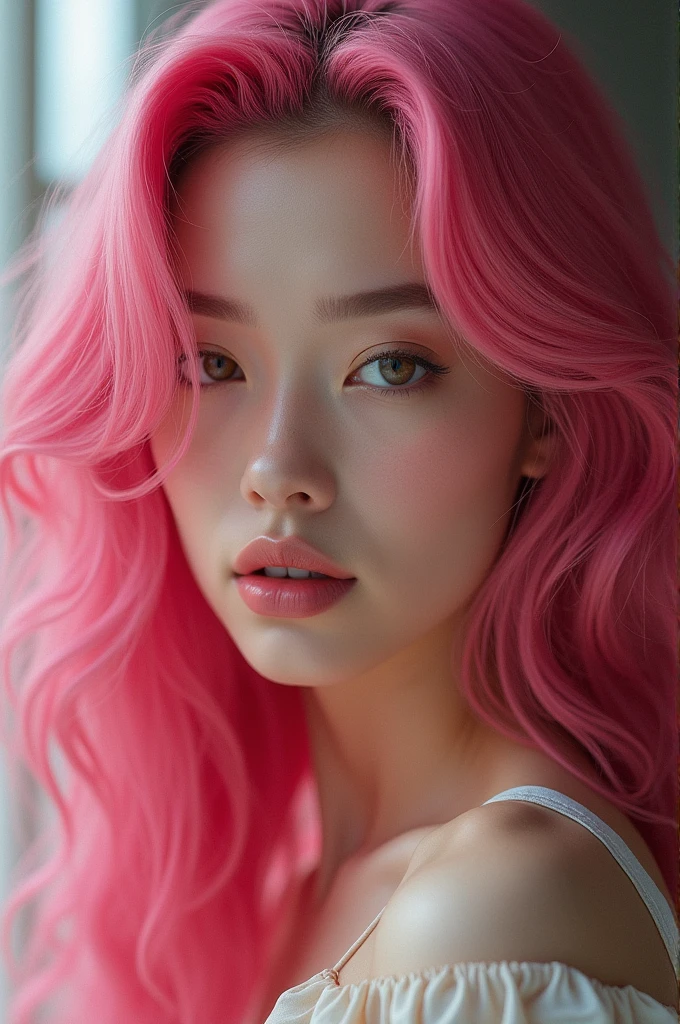 Sexy girl with pink hair - SeaArt AI