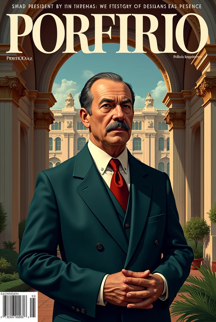 Cover of political magazine about Porfirio Diaz - SeaArt AI