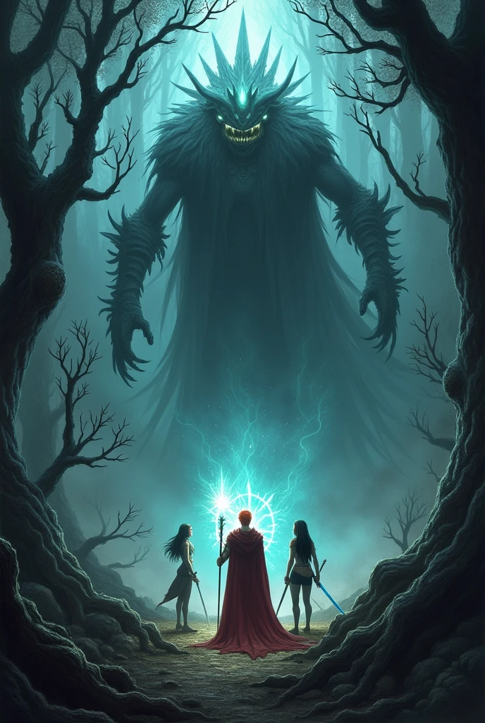 "Draw a dark fantasy scene set deep in the forest of Eidolon - SeaArt AI