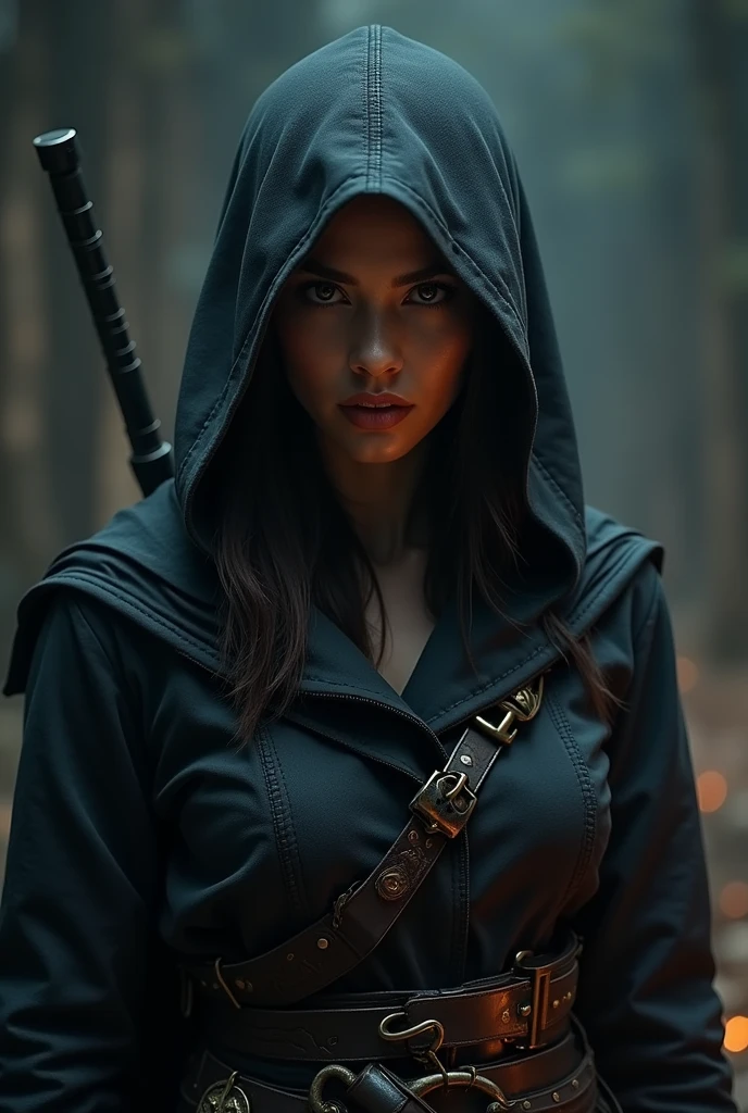 A female assassin, assassin, 1girl, beautiful detailed eyes, beautiful ...