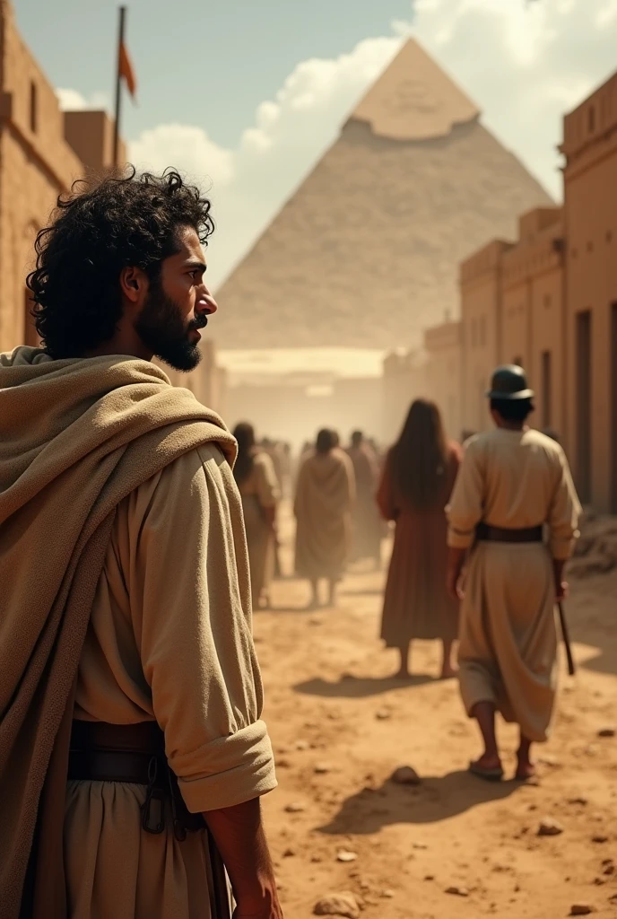 Moses Witnesses Injustice: Moses watching an Egyptian soldier ...