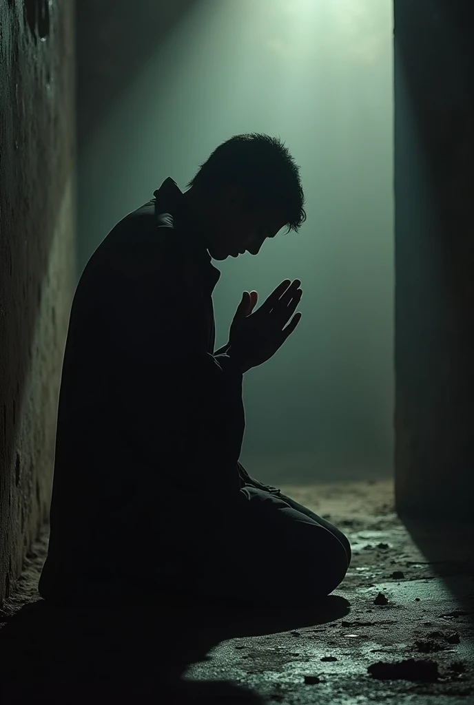 Shadow of a praying slave - SeaArt AI