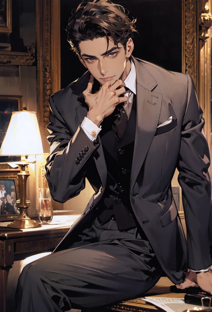 (highres:1.2),handsome man in elegant suit,stylish guy in professional ...