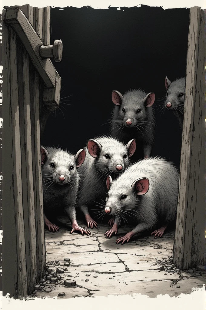 An imaginary hand drawn sketch showing rat torture during ancient ...