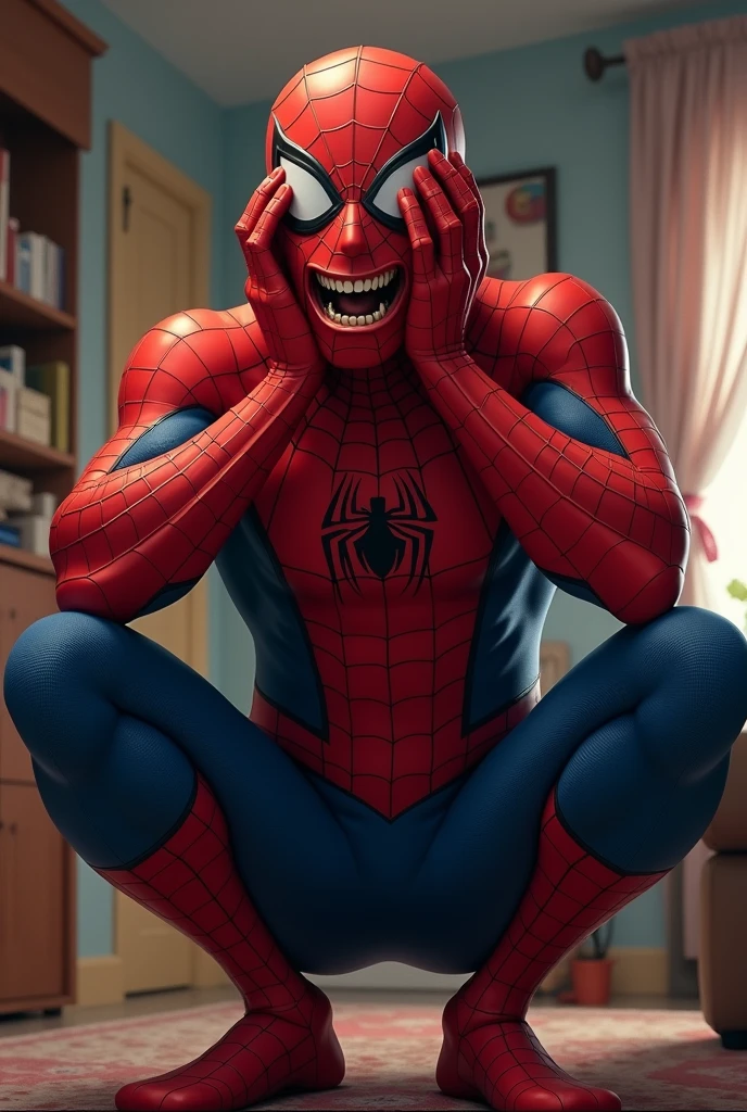 Spider-Man feeling deazy at home - SeaArt AI