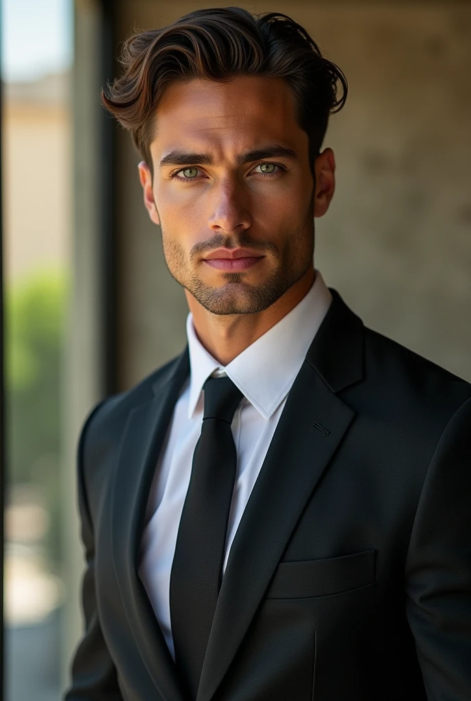 "Create a hyper-realistic image of a male model with a perfect - SeaArt AI