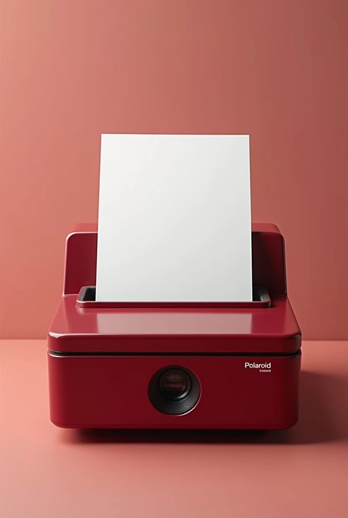 Photo coming out of the polaroid machine, the photograph is white ...