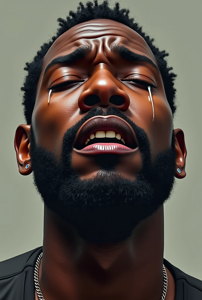 black man crying 2d - SeaArt AI