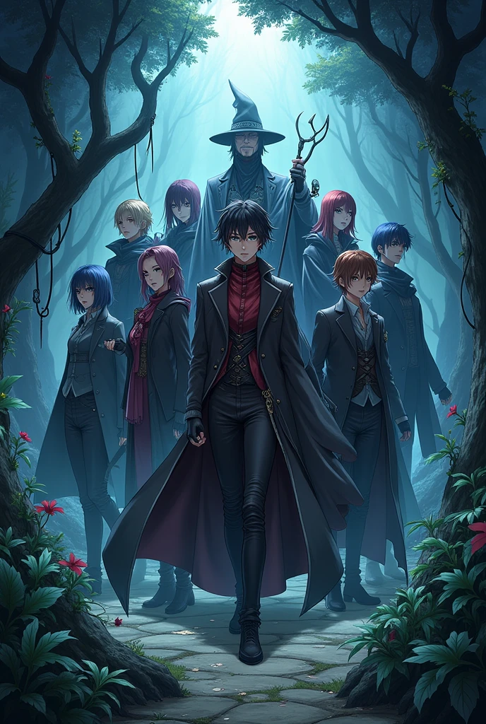 Make a pfp image with shadow garden theme from eminence in shadow anime ...