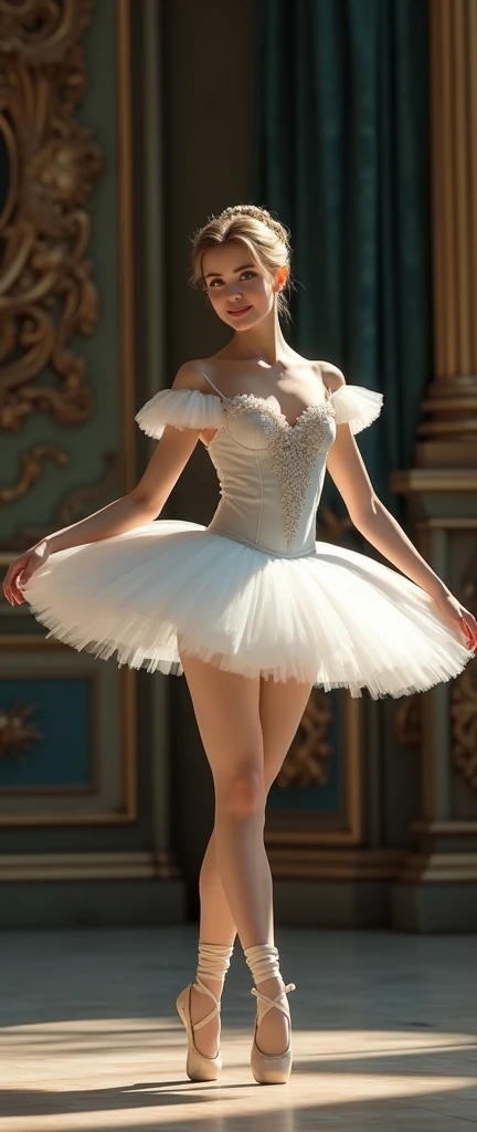Photographic picture, super realism, Side view, Full body, Ballet pose ...