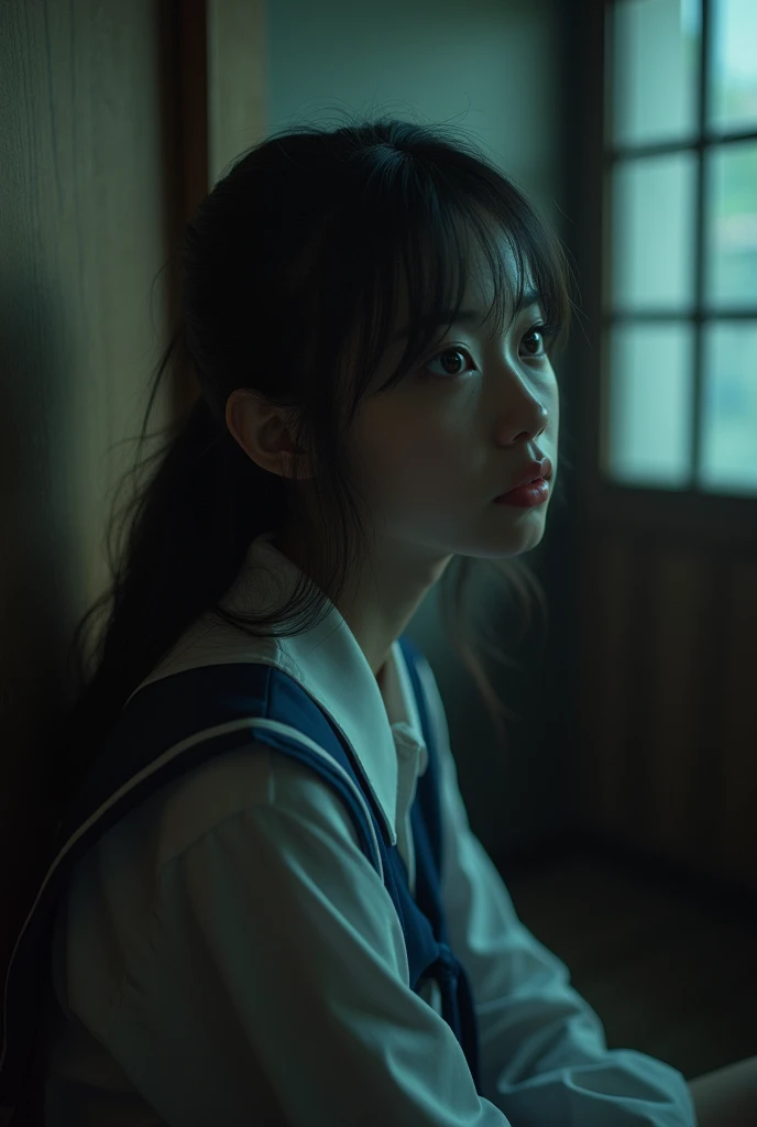1girl, sitting in a japanese room, soft dim lighting, cinematic ...