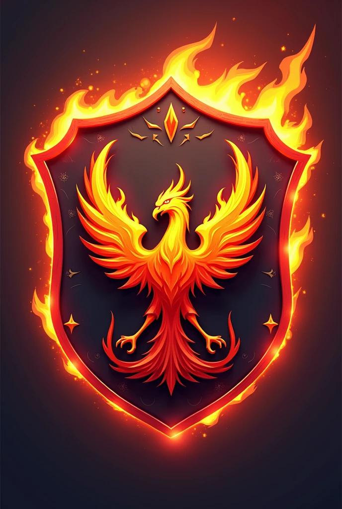 Make a shield of an animated team titled fire united - SeaArt AI
