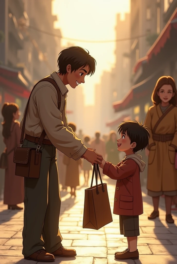 The owner of the bag was very Happy to catch his bag by the innocent ...