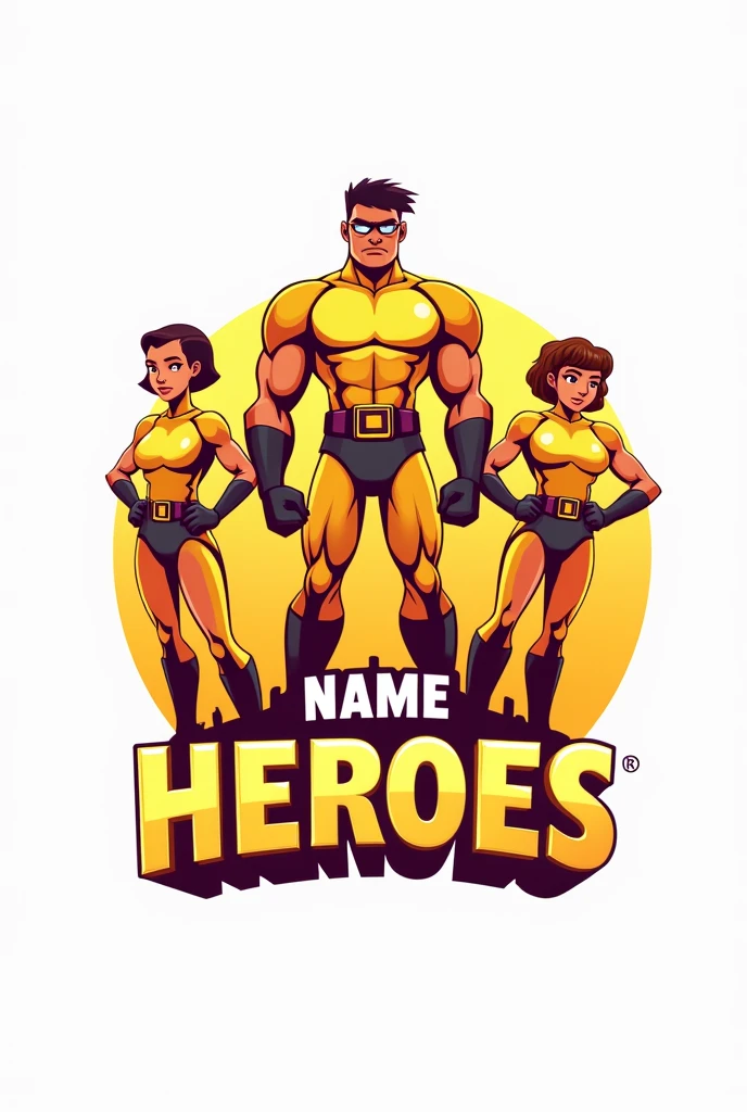 I want you to create a name heroes in yellow and new ADVENTURE white ...