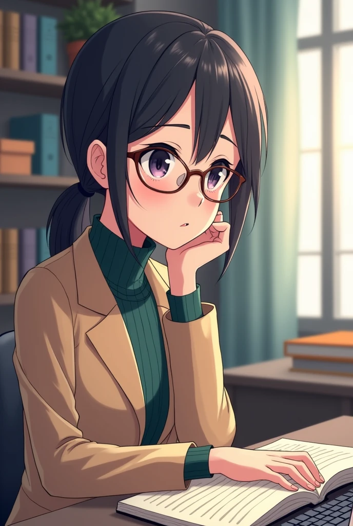 I want an anime pfp picture of a character whose a nerd and is good at ...