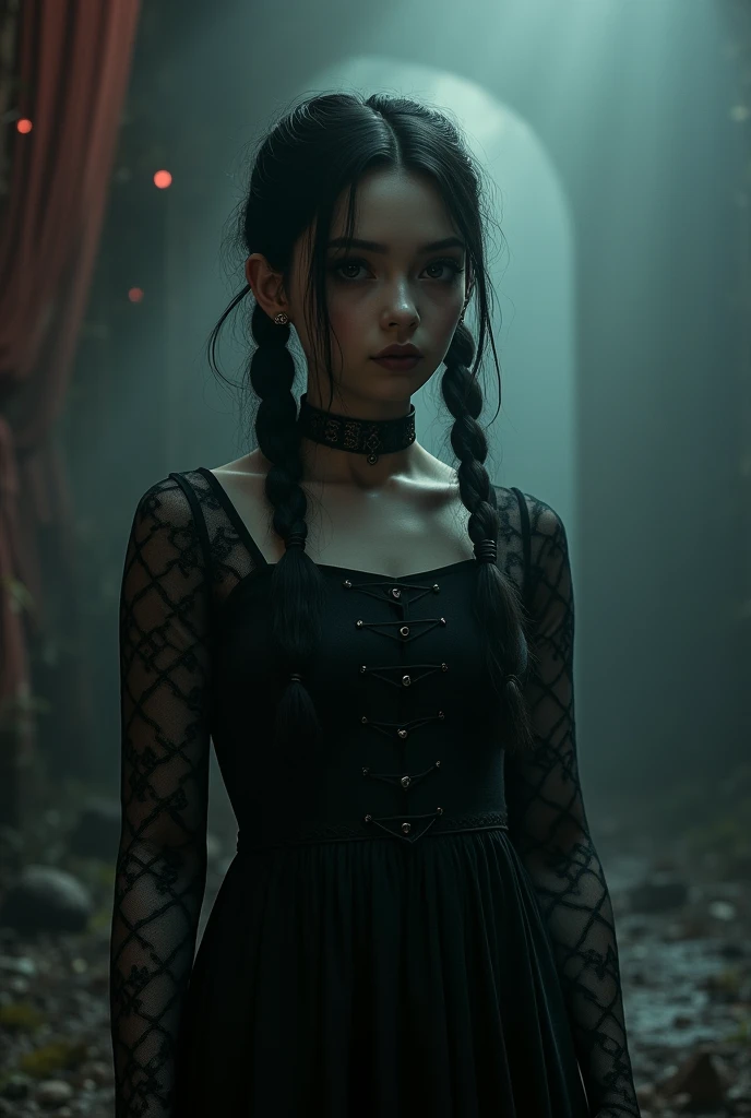 An image of Wandinha with good lighting, a great soundtrack, a setting ...