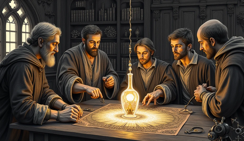 Medieval engraving, Scientific Validation - SeaArt AI