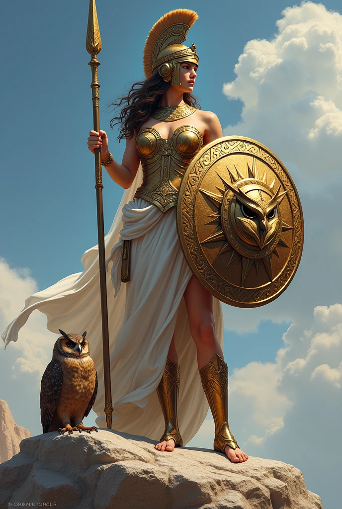masterpiece)), (Detailed), Greek mythology, Athena, Wear a helmet ...