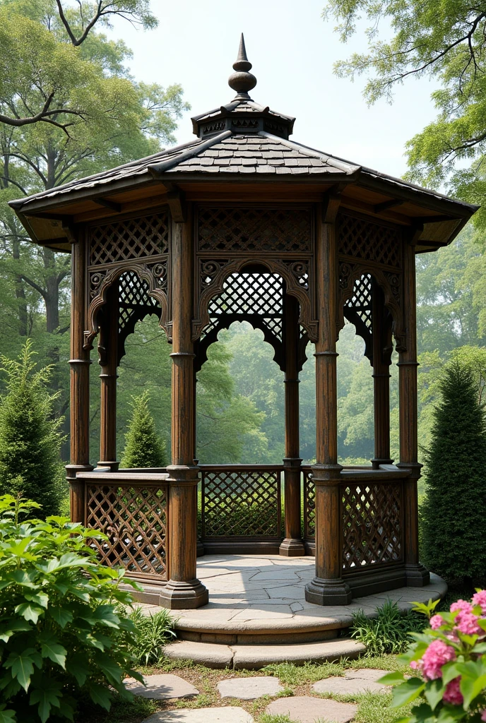 Octagonal roof trellis - SeaArt AI