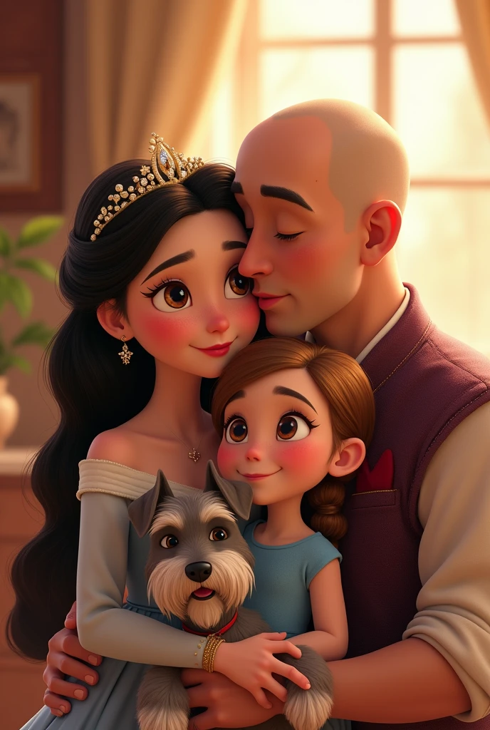 Disney pixar style image of a ((Prince Charming with shaved hair ...