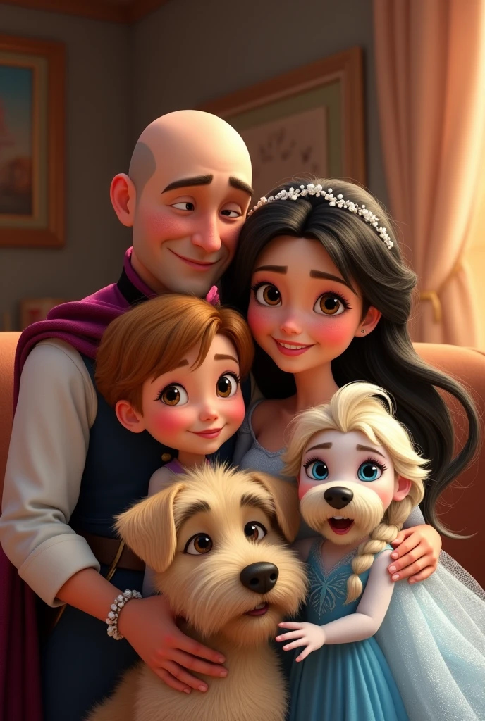 Disney pixar style image of a ((Prince Charming with shaved hair ...