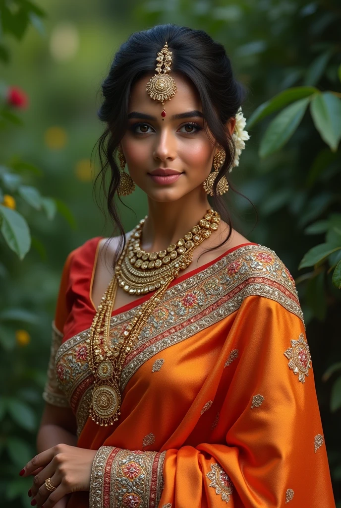 Hot Indian woman, 30 year old, brown skin, traditional wedding dress ...