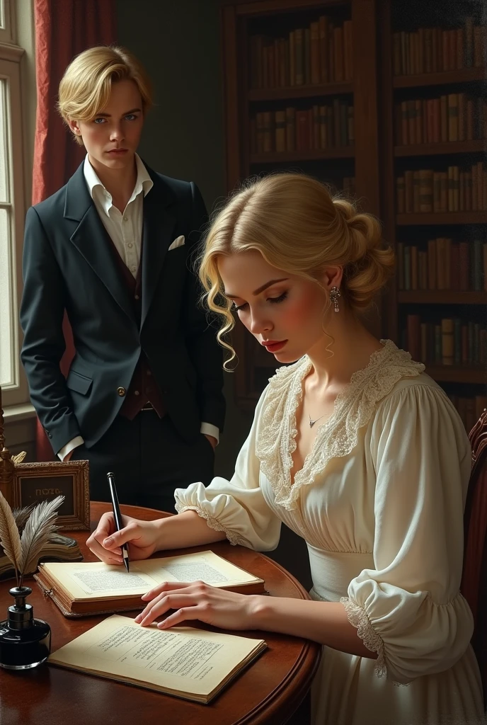 1898 year, Rich blonde 2 girl is a busy, messy writer. She is Been ...