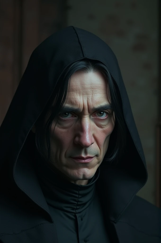 The image should look like we are looking from Snape's stomach to his ...