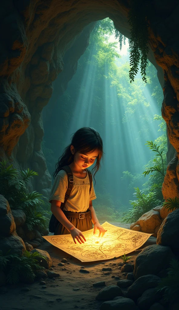 High quality.A woman named Lia, a young archaeologist, is in a dark ...